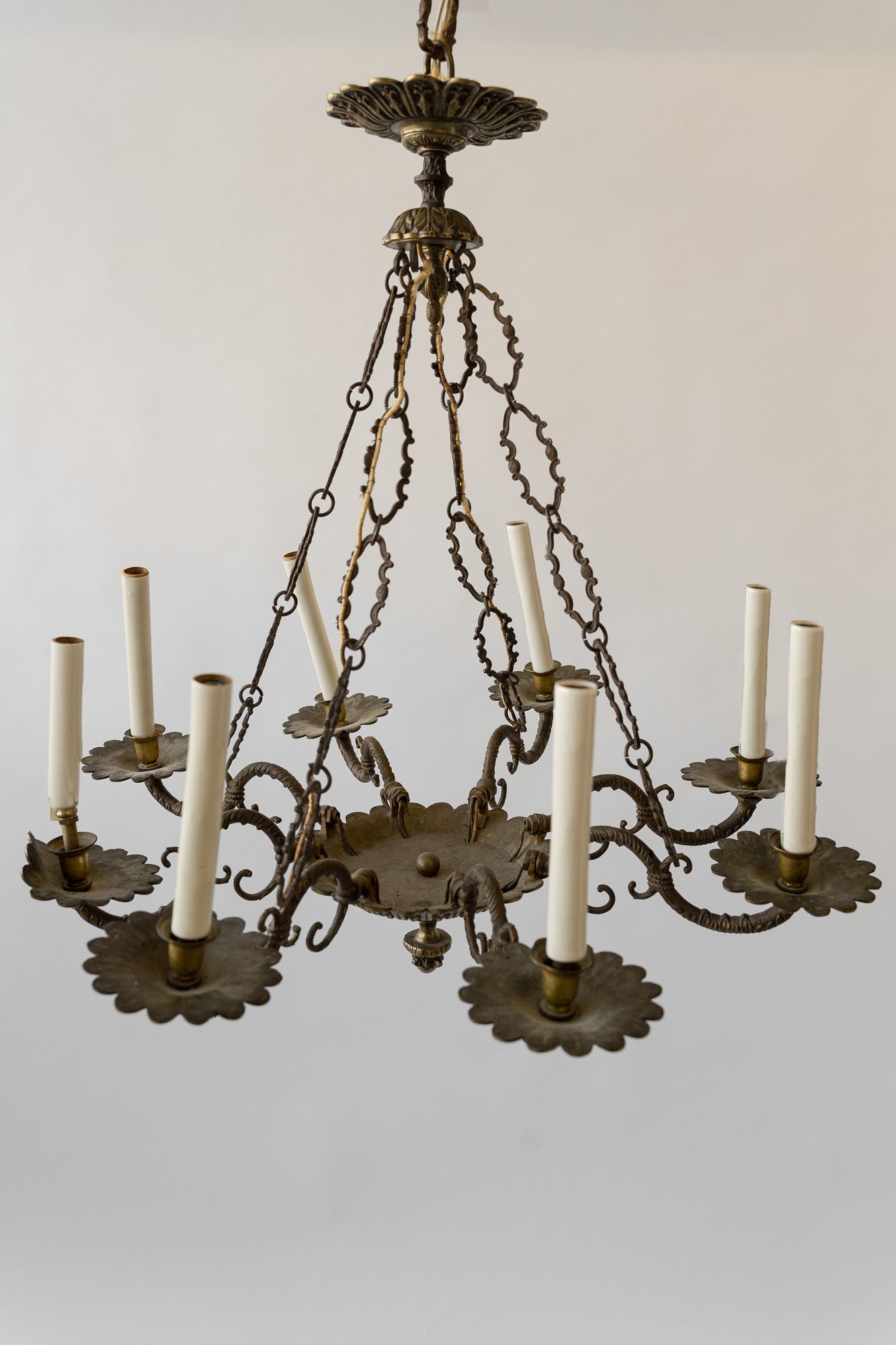 Antique Brass Chandelier – Caroline Turner Interiors