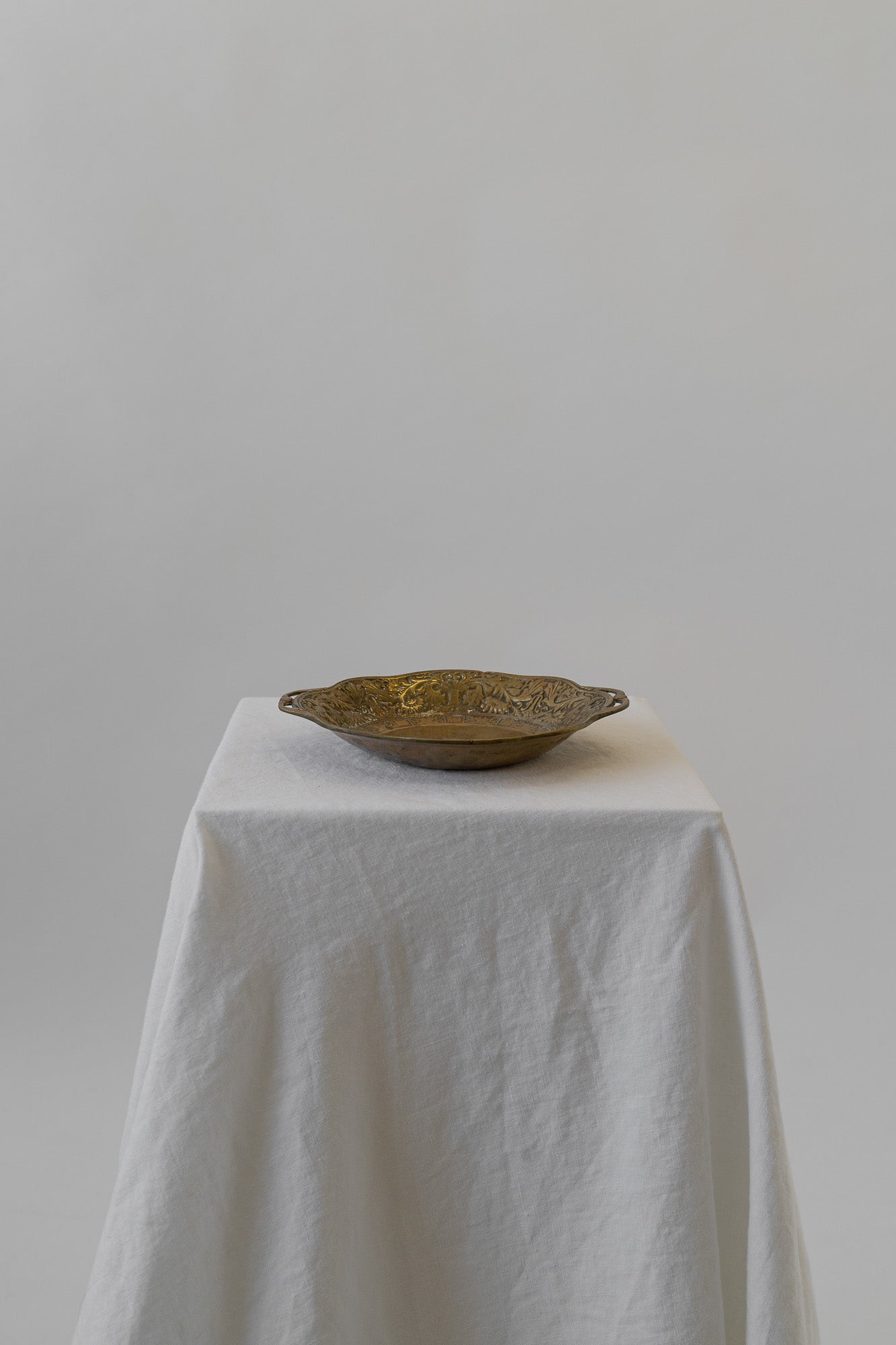 Antique Etched Brass Dish – Caroline Turner Interiors
