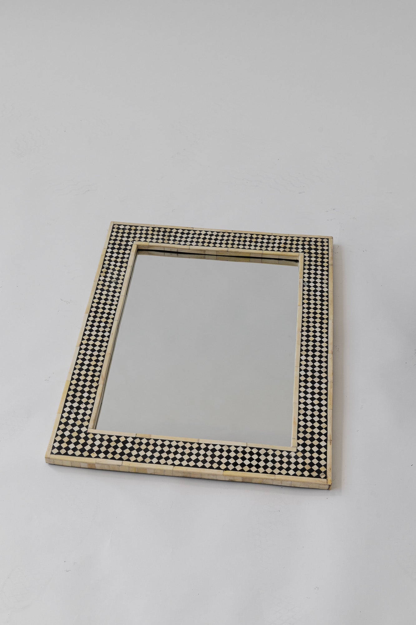 Bone Inlay Checkered Mirror – Caroline Turner Interiors